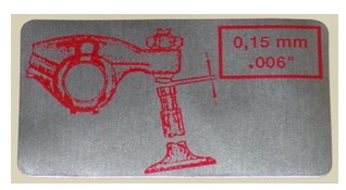 Sticker - Valve Adjustment Sticker